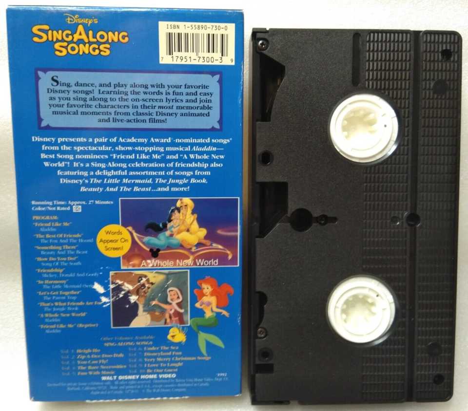 Disneys Sing Along Songs Aladdin Friends Like Me Vhs 1993 Porn Sex My 3037