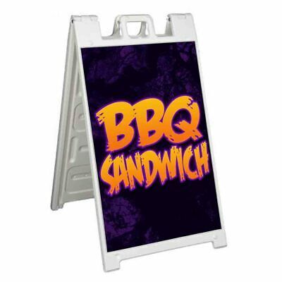 BBQ SANDWHICH Signicade 24x36 Aframe Sidewalk Sign Banner Decal ...