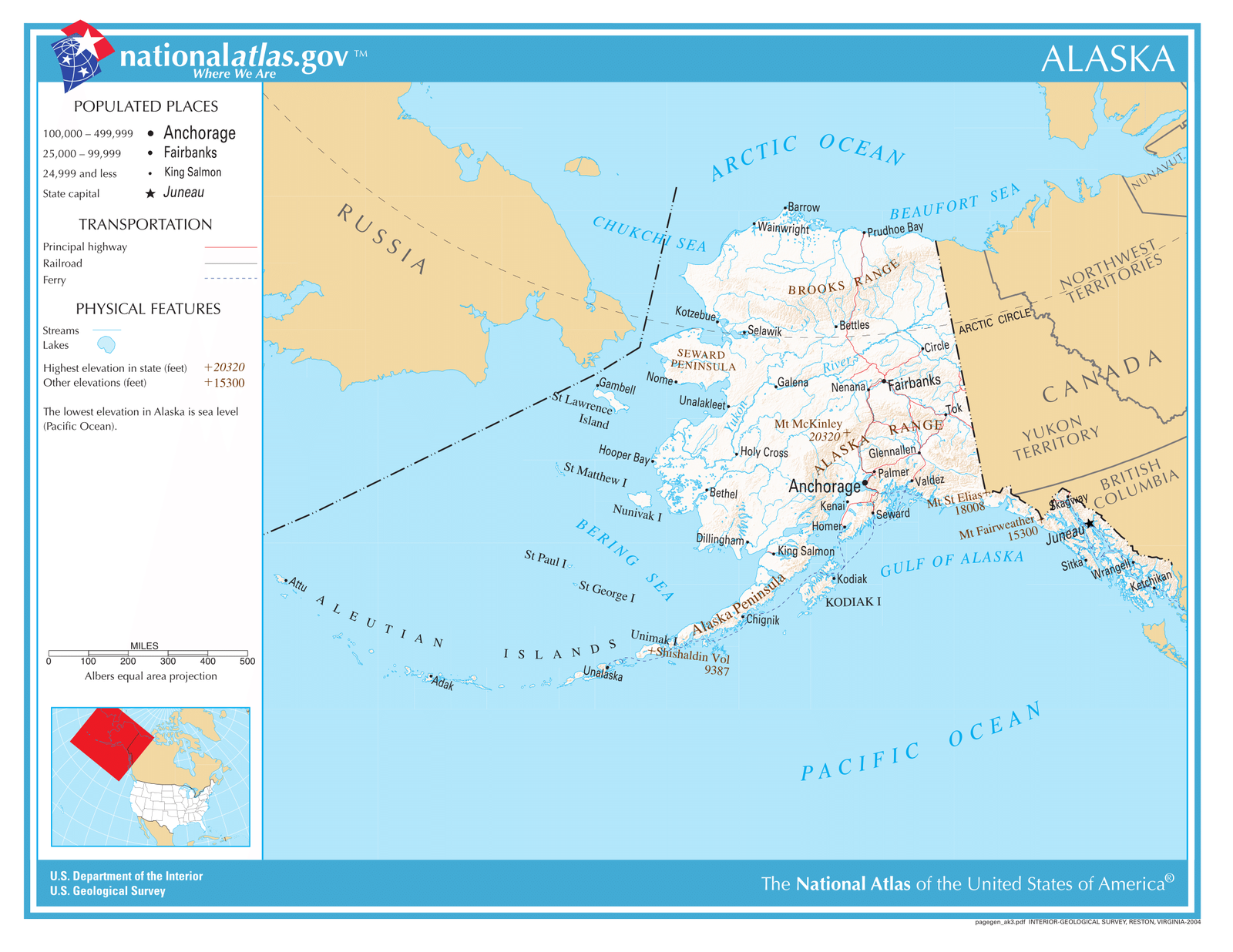 Alaska State Reference Laminated Wall Map - Maps & Atlases