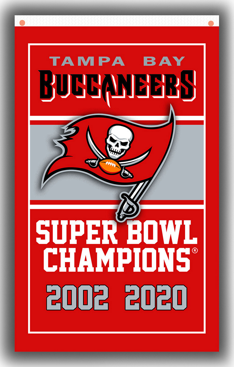 Tampa Bay Buccaneers Football Team Flag 90x150cm 3x5ft Super Champions ...