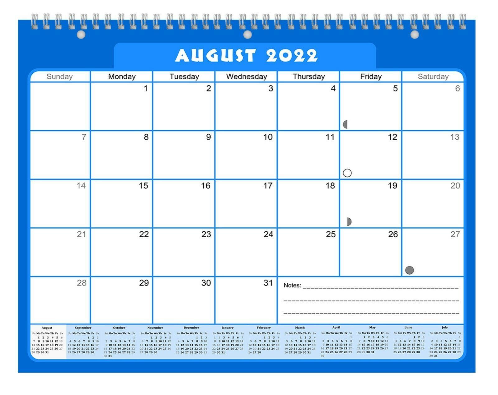 2022 - 2023 Academic Year 12 Months Student Calendar / Planner for 3 ...