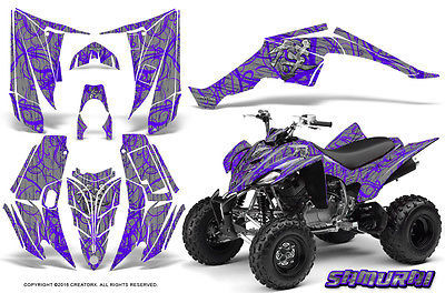 YAMAHA RAPTOR 350 GRAPHICS KIT CREATORX DECALS STICKERS SAMURAI PRS ...