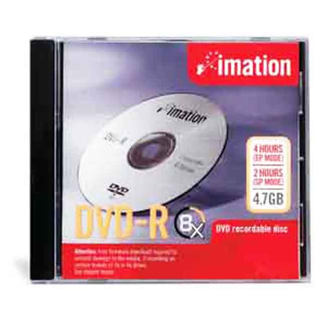 Imation 8X DVD-R 4.7GB Recordable Disc With Case - 17157, 10 Pack - Blank Audio/Video Media
