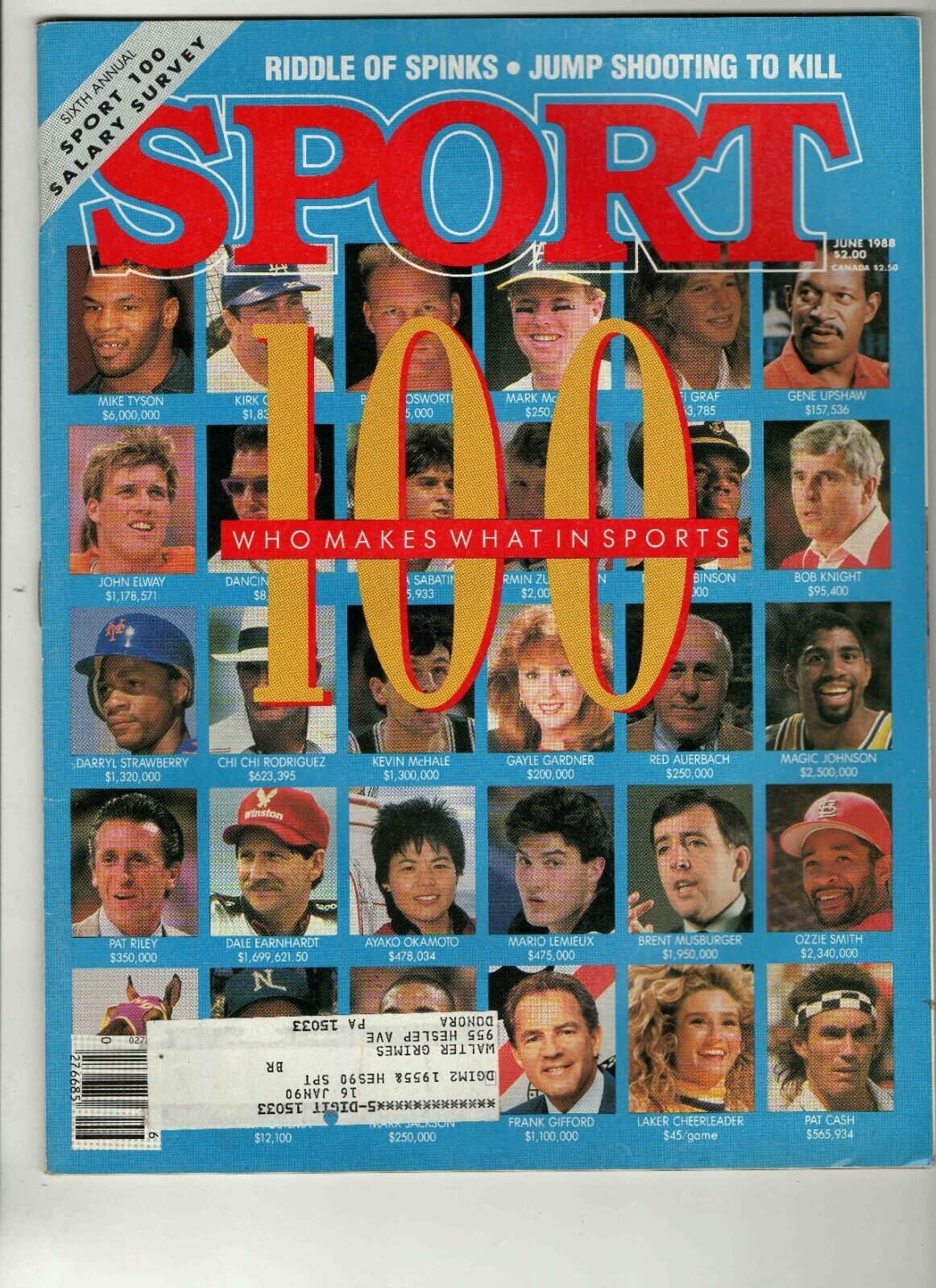 June 1988 Sport Magazine Mike Tyson Dale Earnhardt Mario Lemieux Bob ...