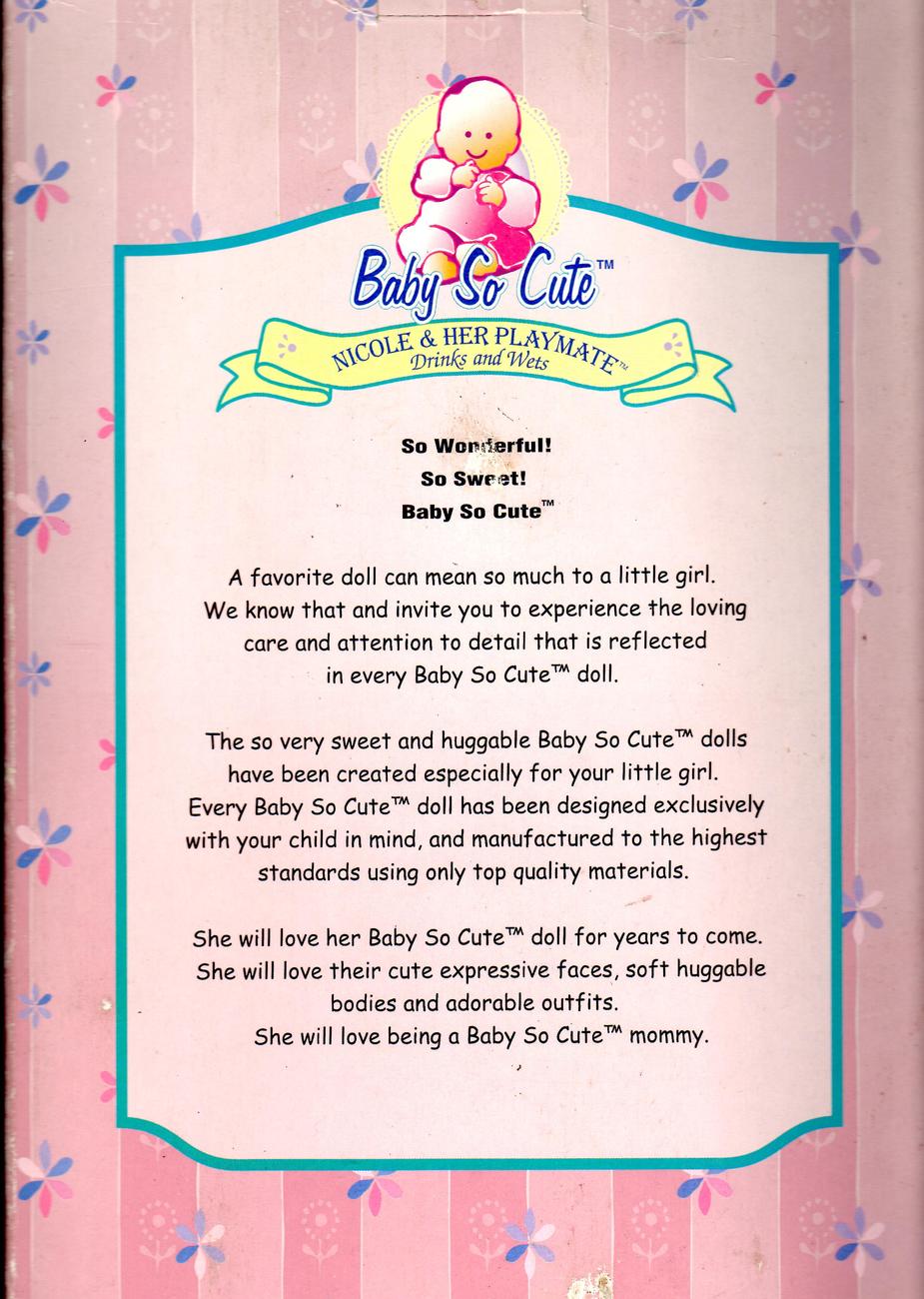 Baby So Cute Nicole & Her Playmate (AA) - Dolls & Doll Playsets