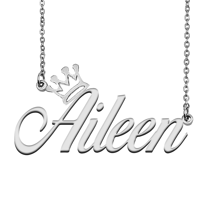 Aileen Name Necklace Tag with Crown for Best and 50 similar items