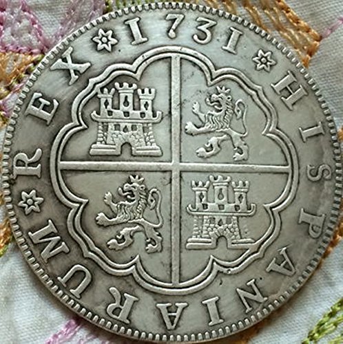 Rare Antique European 1731 Spain 8 Reales Silver Color Coin. Explore ...