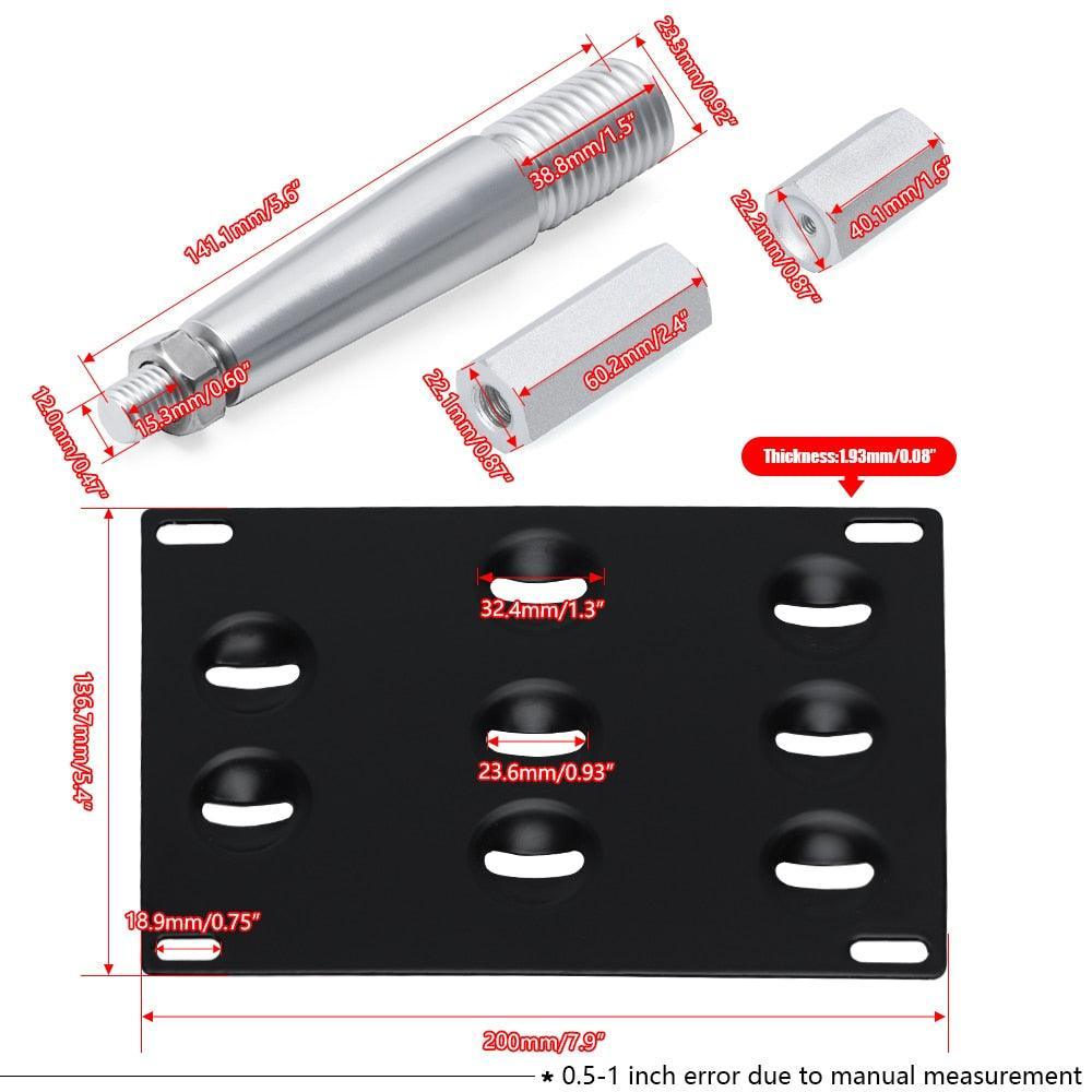 JDM Front Tow Hook License Plate Mount Bracket Holder For BMW Subaru ...