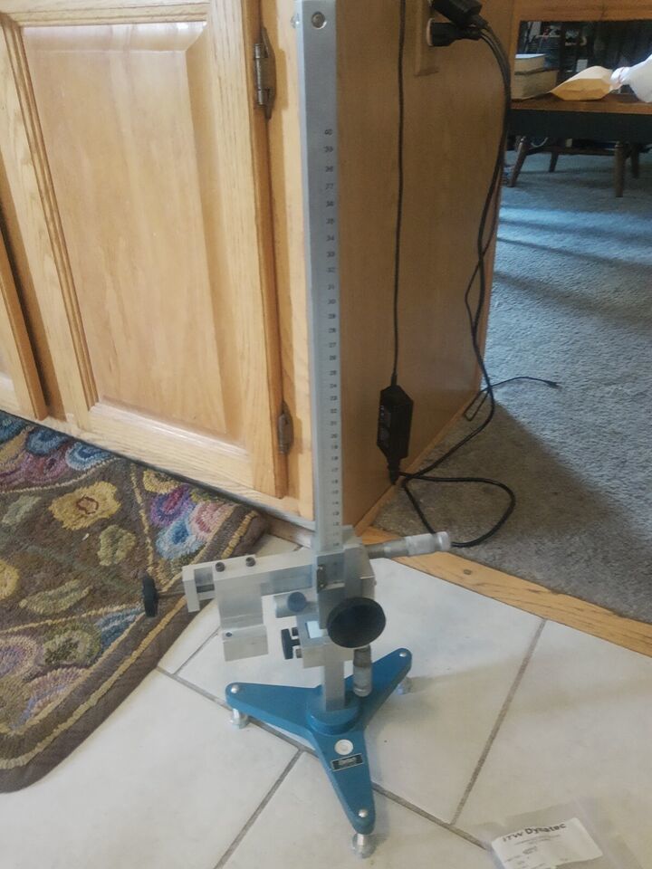 RARE Eberbach Vertical Height Gage Stand Micro XY Adjusting 40" Fine ...