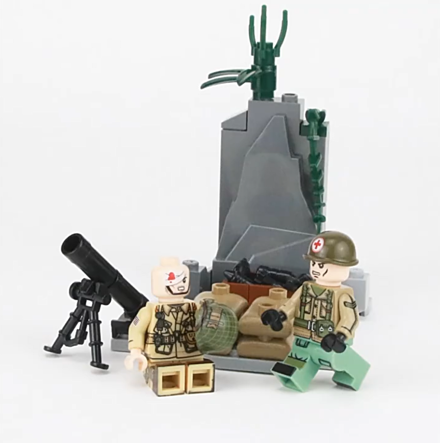 WW2 US Army Military Medic Team Minifigures Set The Dodge WC-54 and ...