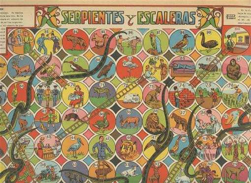 Pierrot Serpientes y Escaleras Board Game Snakes and Ladders 1920's ...