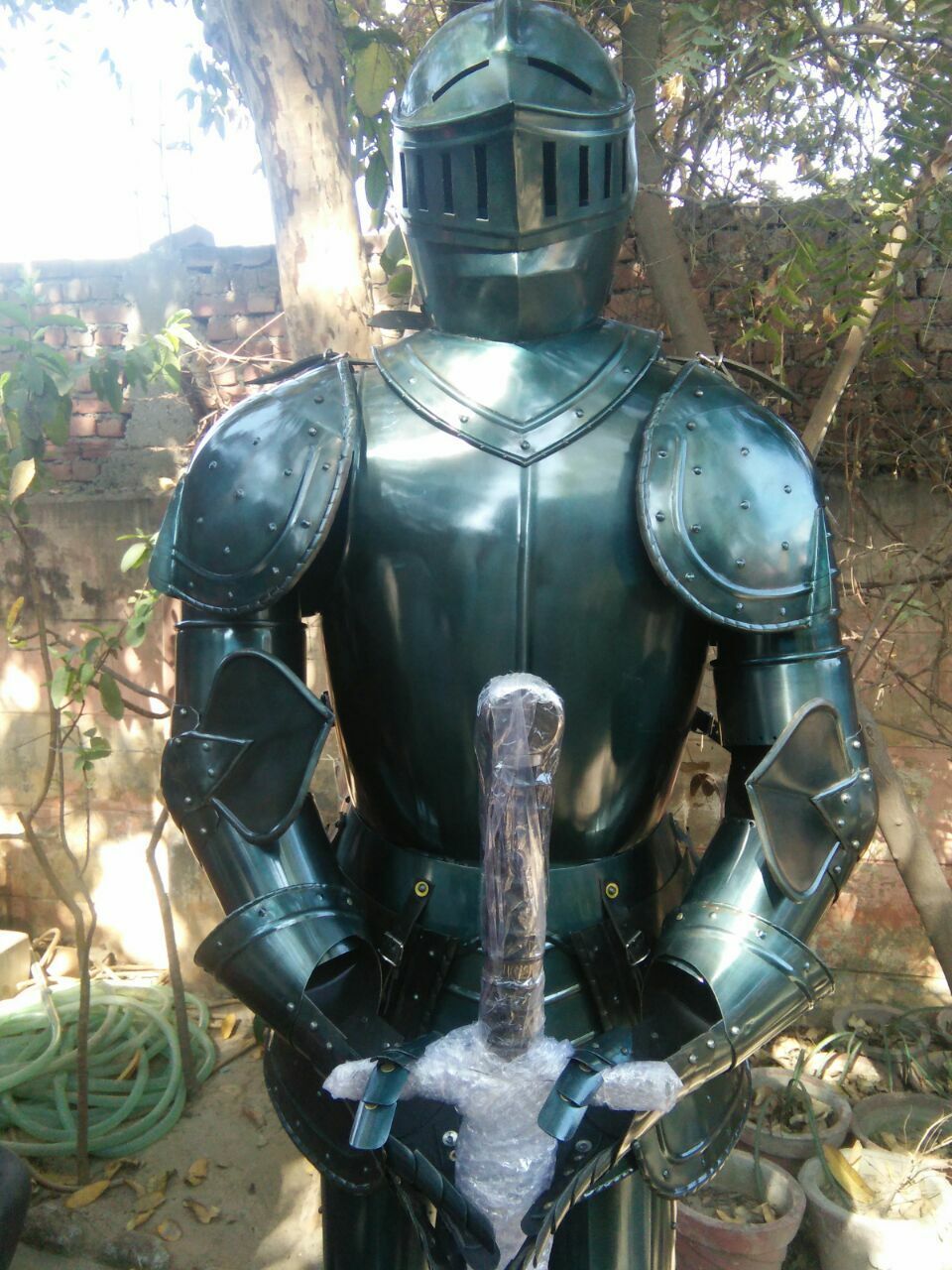 Dark Antique Medieval Armor Suit Battle Ready Armor Costume - Armor ...