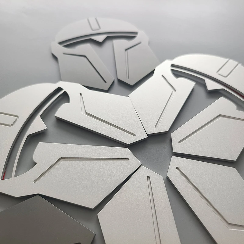 For Tesla Model 3 Y Mandalorian Helmet Car Front Logo Emblem Sticker ...