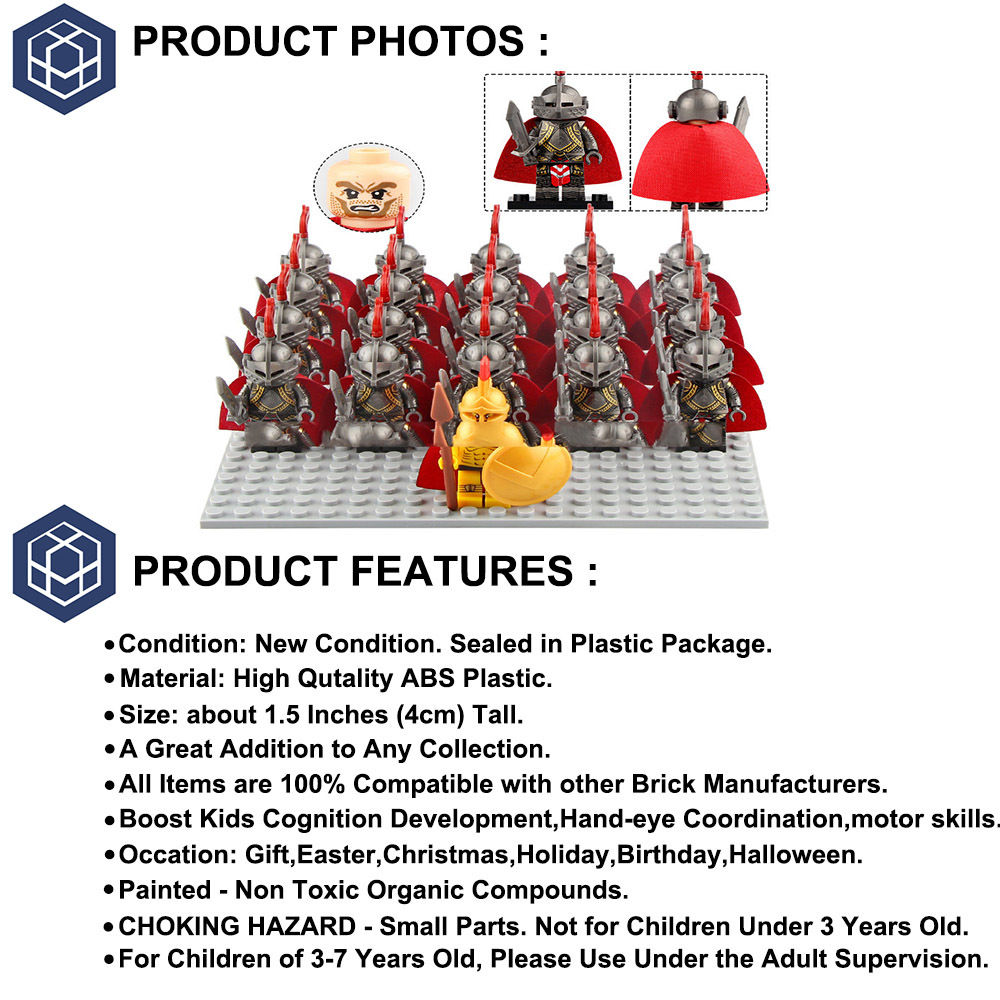 21pcs Castle Kingdom Knights - Patron Knights Warrior Minifigures Toys ...