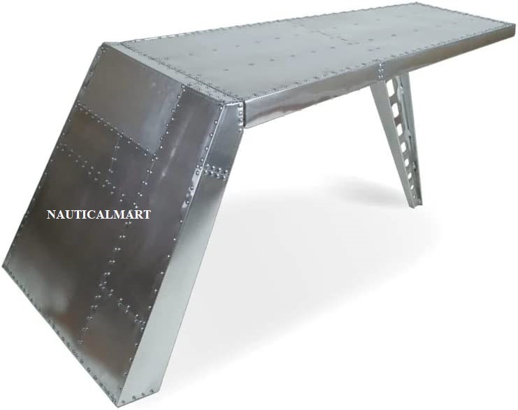 NauticalMart Airfoil Desk Aluminum | Aviator Wing Desk Industrial ...