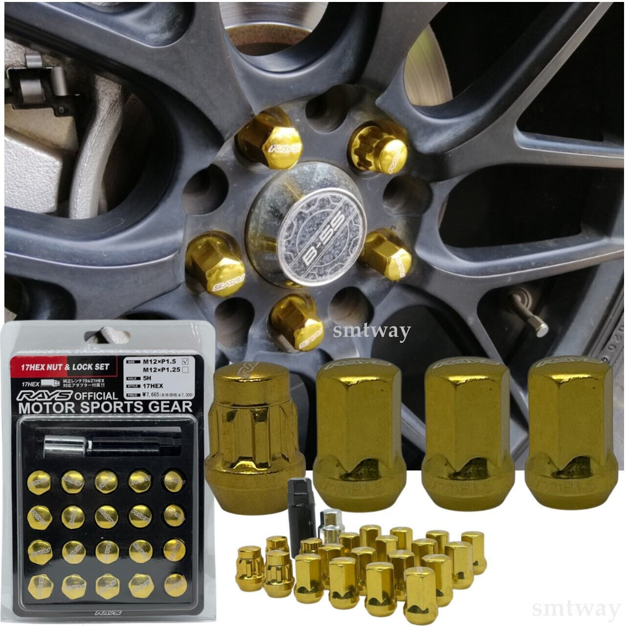 Rays nut Racing Wheel Nut Short Steel Heavy Duty Tyre Nut M12xP1.5 ...