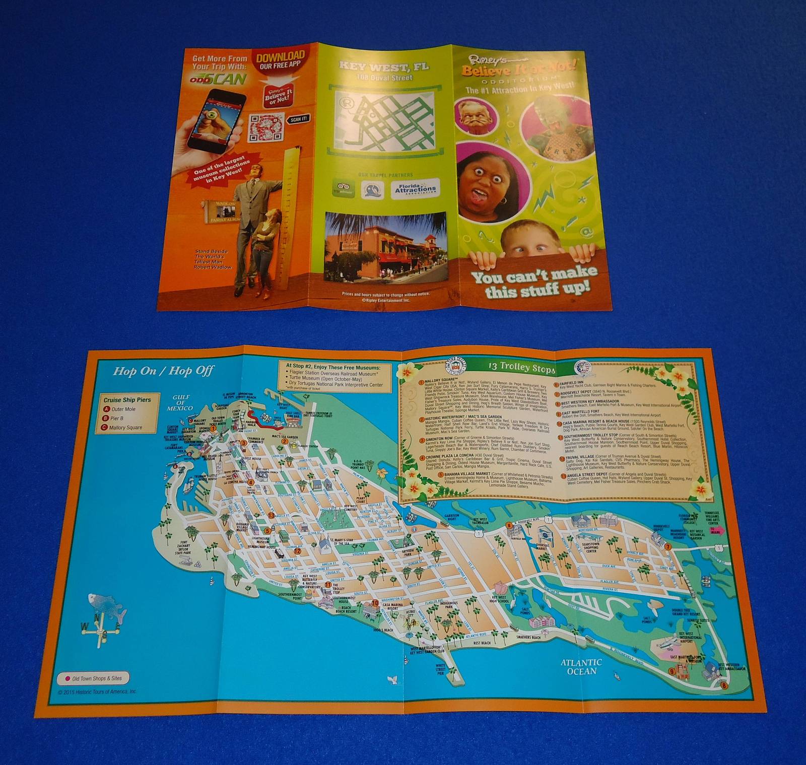 KEY WEST HOP ON HOP OFF TOUR BROCHURE + *BONUS* RIPLEY'S BELIEVE IT OR ...