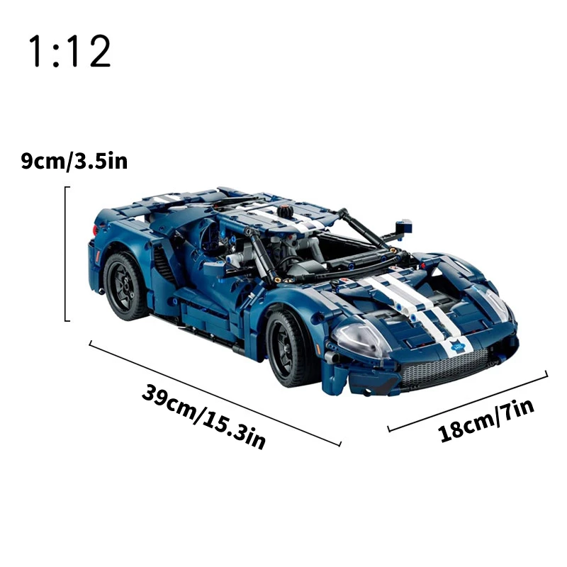 Classic Racing Car Building Blocks Set Expert Sport Vehicle Model Moc ...