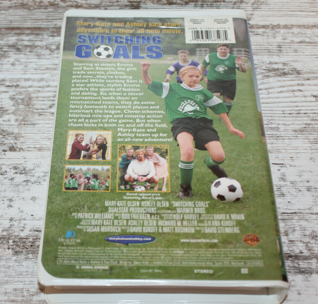 Switching Goals VHS Mary Kate Ashley Olsen Twins Movie Soccer Dualstar ...