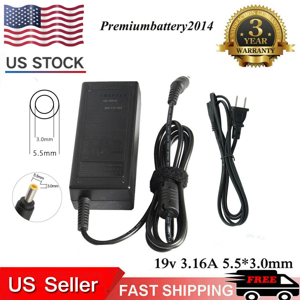 AC Adapter Charger for SAMSUNG QX411 RV510 NP-QX411 RV511 RC512 RV520 ...