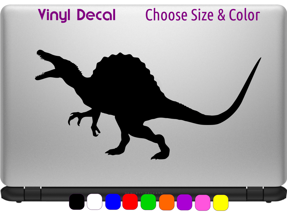 Spinosaurus Standing Dinosaur Decal Laptop and similar items