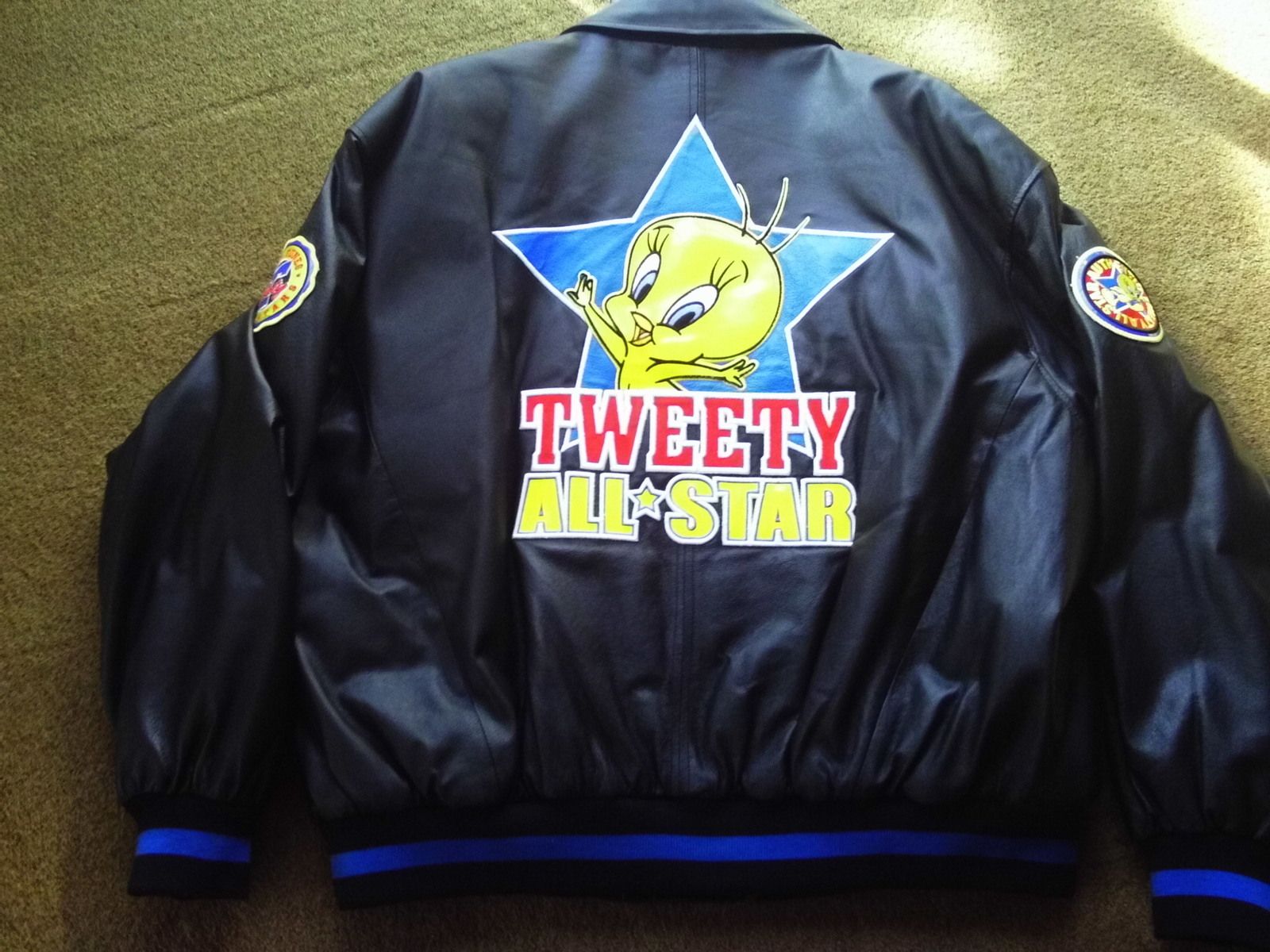 PRE-OWNED/LOONEY TUNES/TWEETY BIRD/LEATHER JACKET/2XL - Men's Clothing