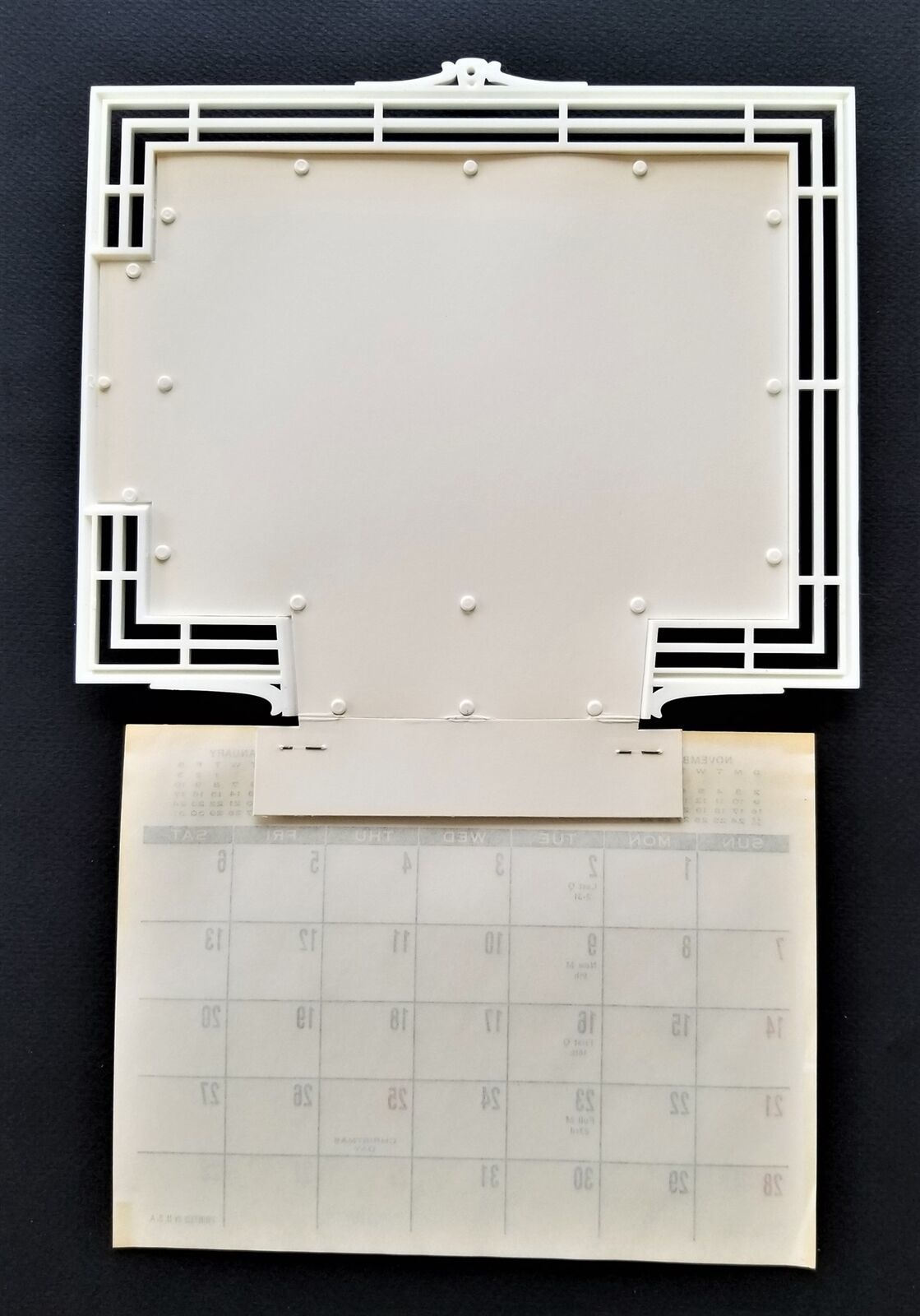 1969 antique RAY SUMMY mount joy pa CALENDAR THERMOMETER waterfall ART ...