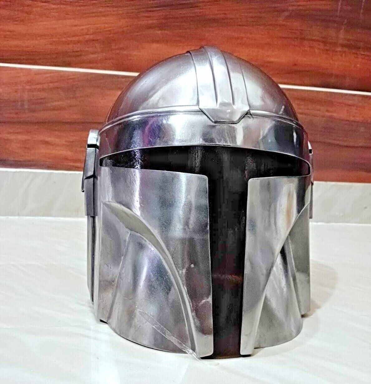 Mandalorian Helmet With Lining And Chin Strap Larp Costume Helmet Larp ...