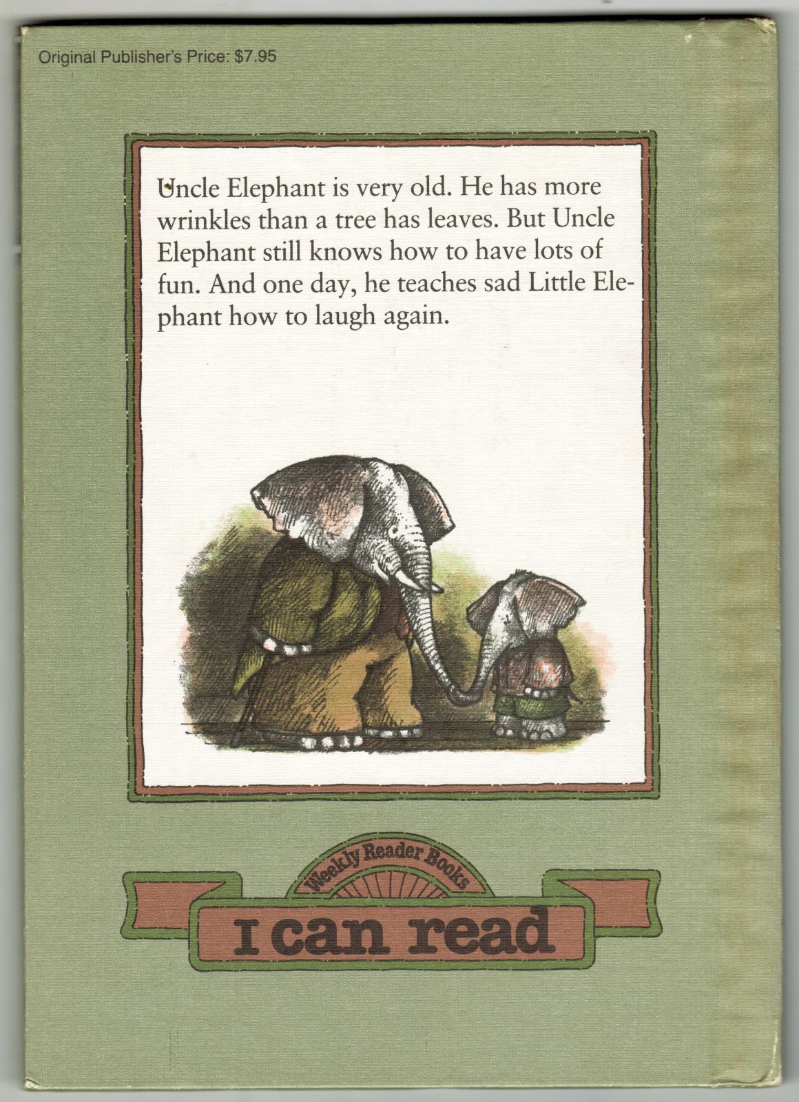 1981 I CAN READ Weekly Reader Uncle Elephant Arnold Lobel HC Book - Books & Magazines