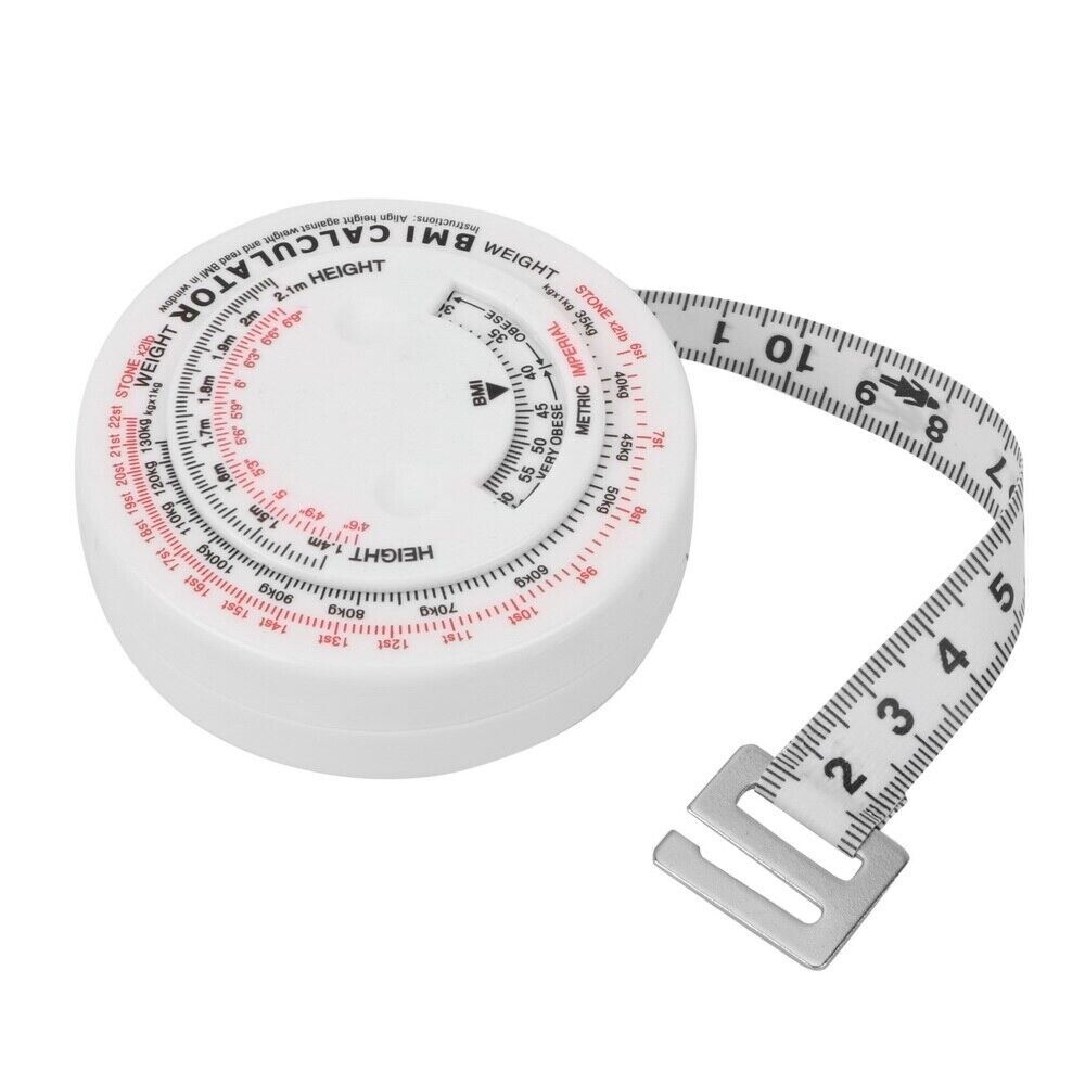 Measuring Tape Body Mass Index Retractable Meter Metric Calculator ...