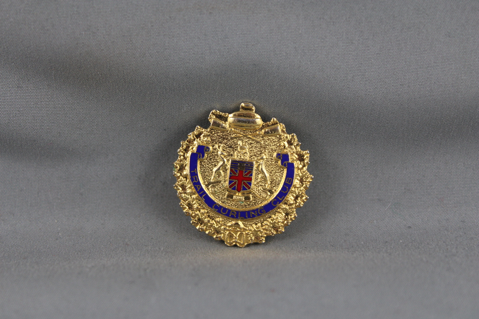Vintage Curling Pin - Trail Curling Club - Stamped Pin - Sports