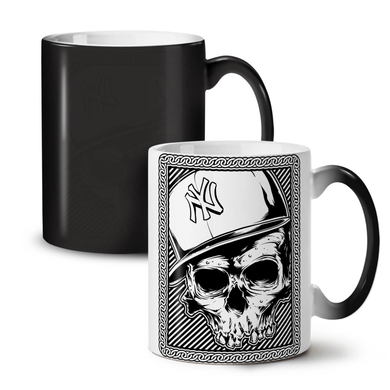 New York Skull Gangster NEW Colour Changing Tea Coffee Mug 11 oz ...