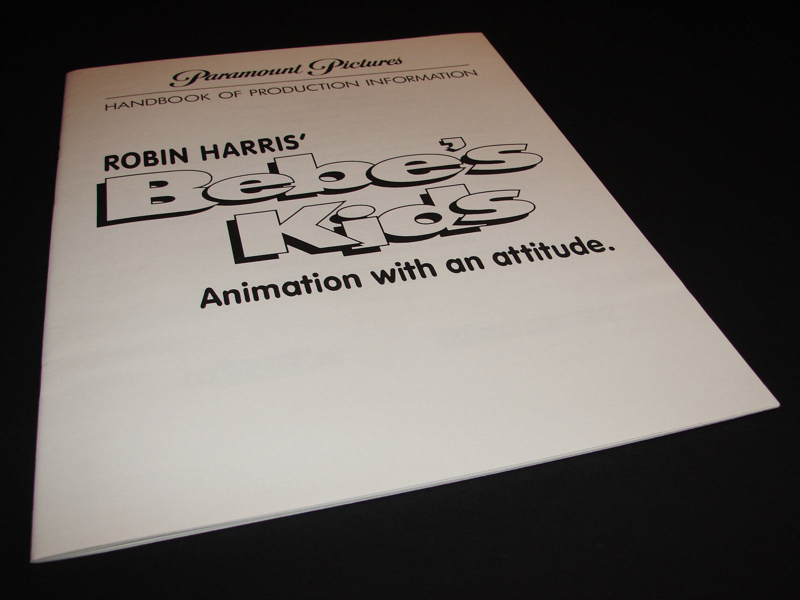 1992 Robin Harris' BEBE'S KIDS Movie Press Kit Production Notes - 1990-99