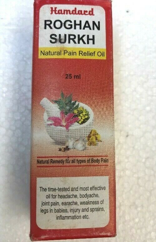 Roghan Surkh for headache bodyache joint pain earache sprains weakness ...