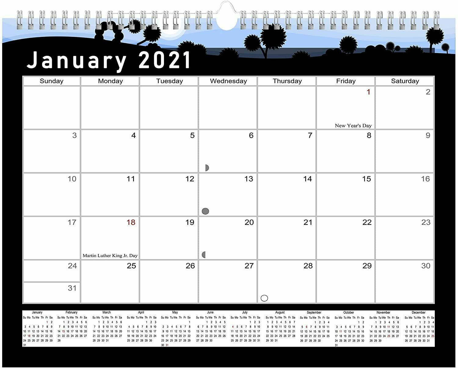 2021 Monthly Spiral-Bound Calendar - Edition #015 - Current Year, Next Year