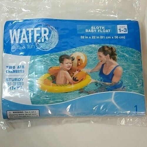 Water Sun & Fun Sloth Baby Float Inflatable Kids Swim Toy - Floats, Rafts