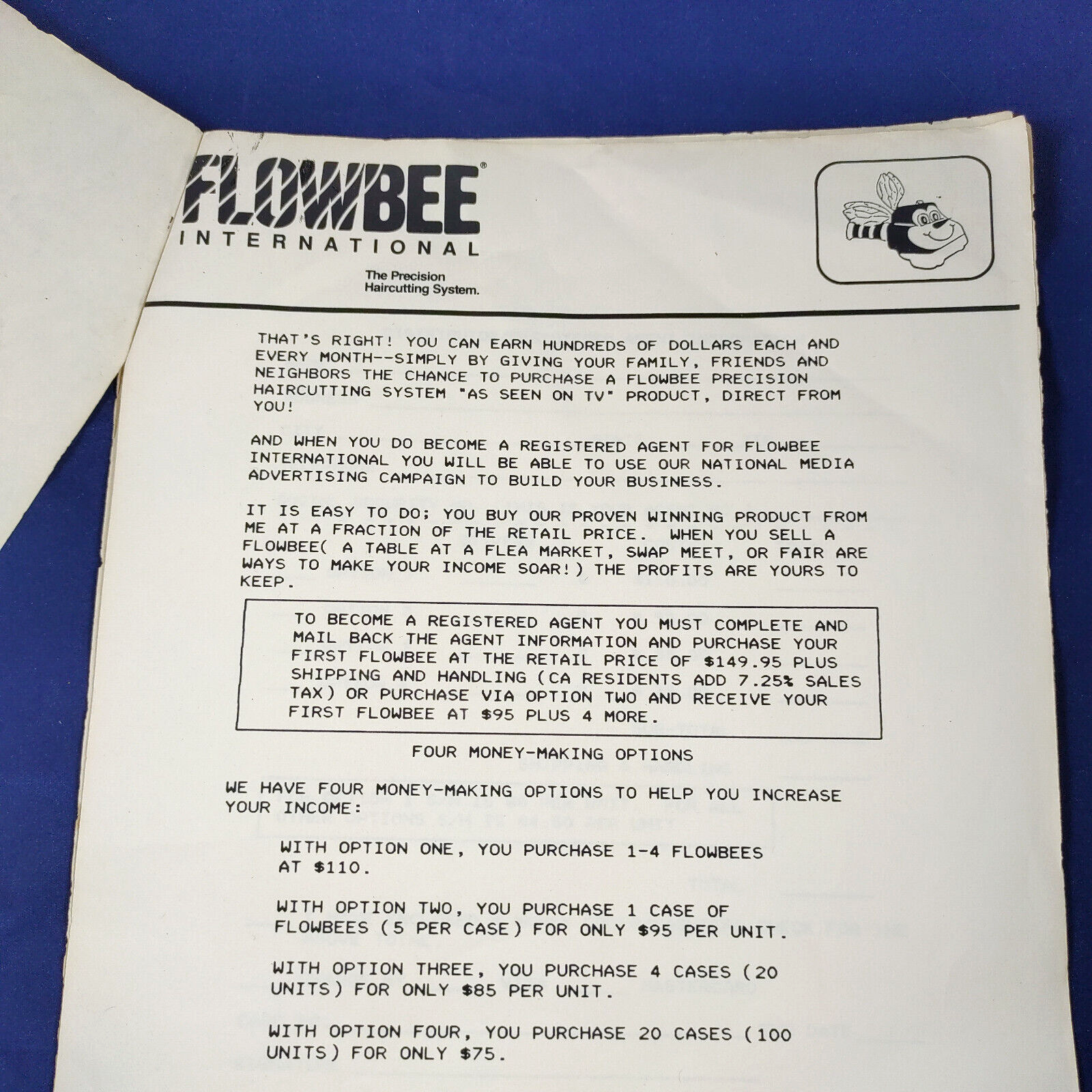 Flowbee Haircutting Request Letter to Become Distributor 1991 Vtg Rare ...
