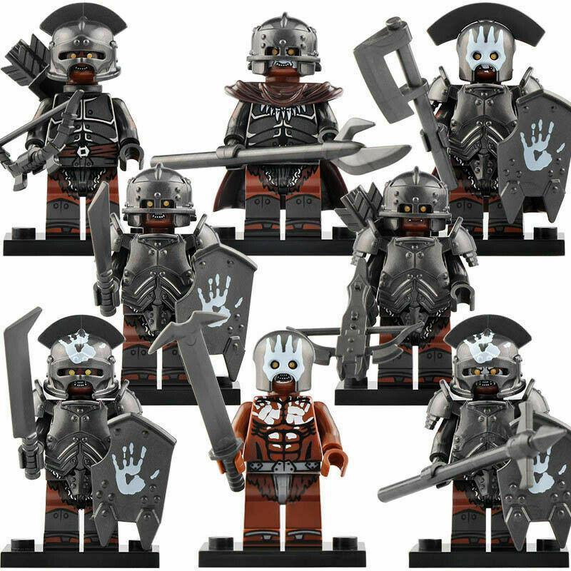 24pcs The Lord of the Rings Orcs Uruk-hai Elf Elves Dwarf Warriors ...