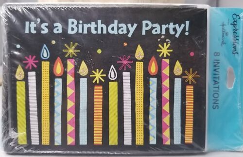 Hallmark Birthday Party 8 Invitations IT'S A BIRTHDAY PARTY With Inside ...