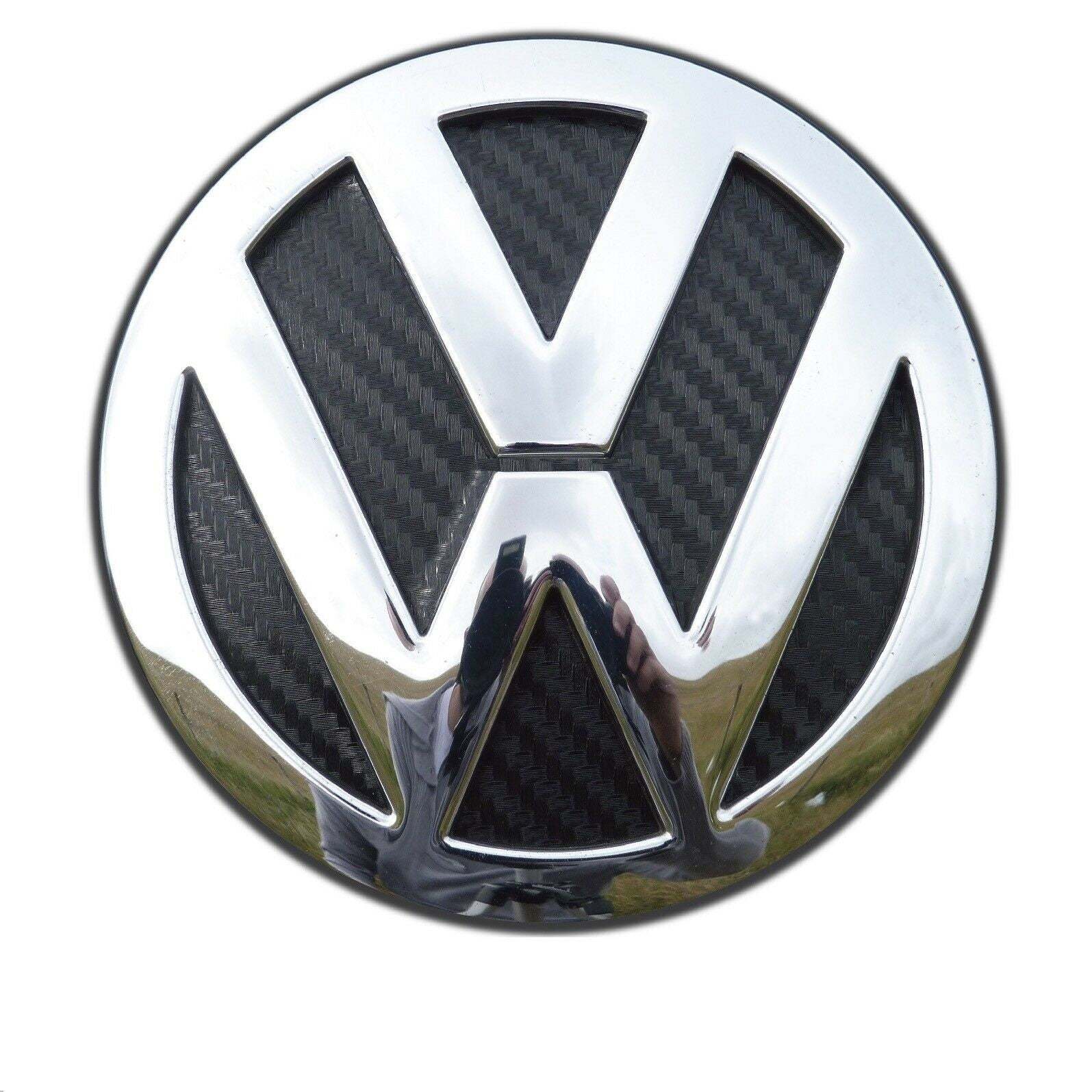 VW Volkswagen T5 & T6 Transporter Van Black Carbon Fibre REAR Badge ...