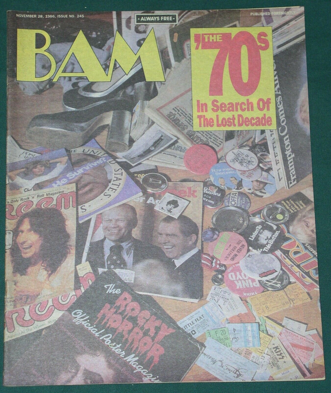 BAM MAGAZINE 70'S ISSUE NOVEMBER 28 1986 - Other