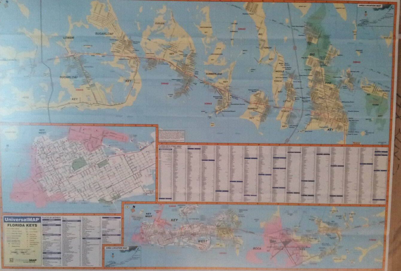Florida Keys FL Laminated Wall Map - Maps & Atlases