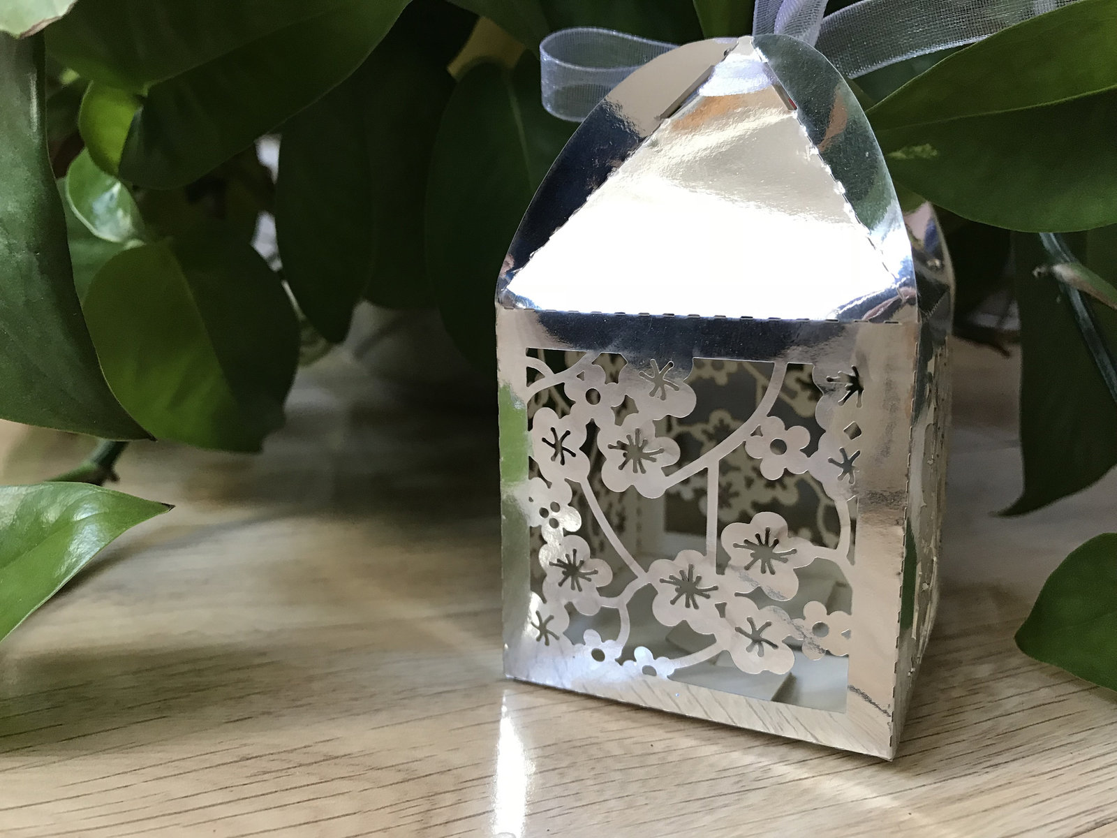 100pcs 6*6*9.5cm Metallic Silver Wedding Favor Box,Cupcake Gift ...