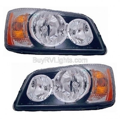 COUNTRY COACH INSPIRE FOUNDERS 2008 PAIR HEADLIGHTS HEAD LIGHTS LAMPS ...