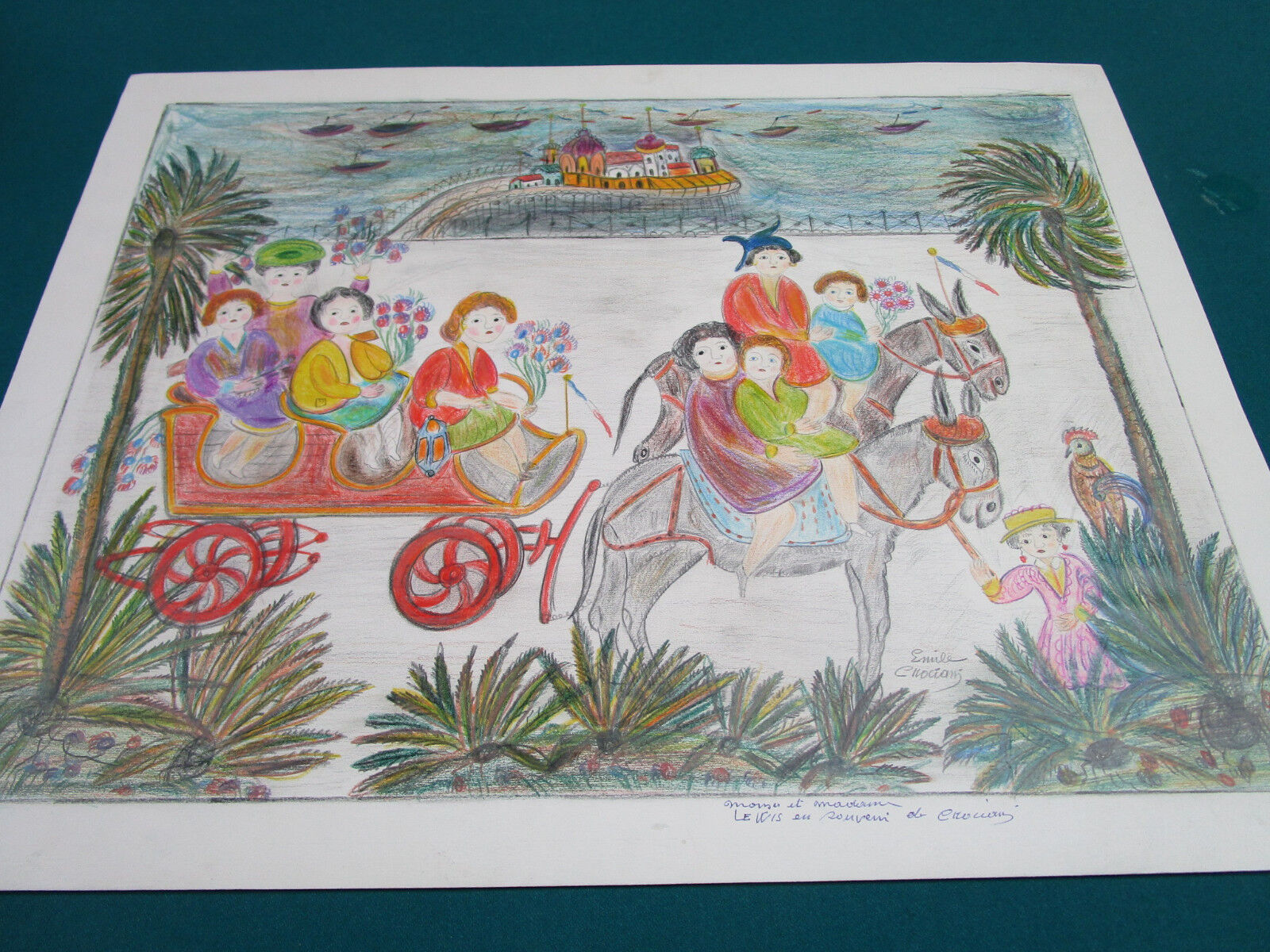 Emile Crociani (1902-1980) Original Crayon and similar items