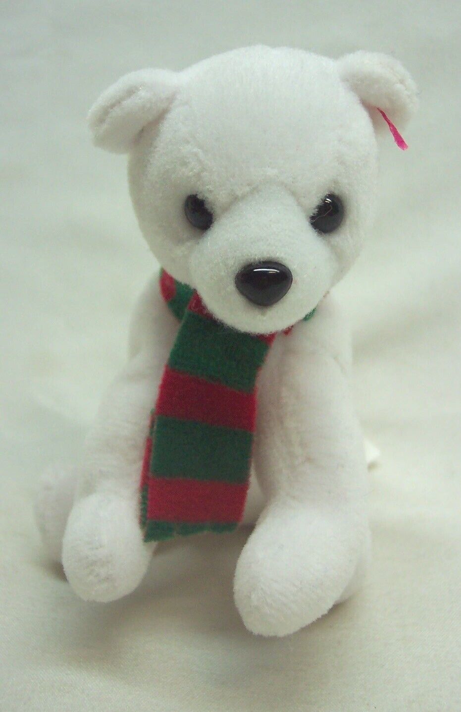 TY Baby Beanies MINI ALPINE THE POLAR BEAR W/ SCARF 3" STUFFED ANIMAL ...