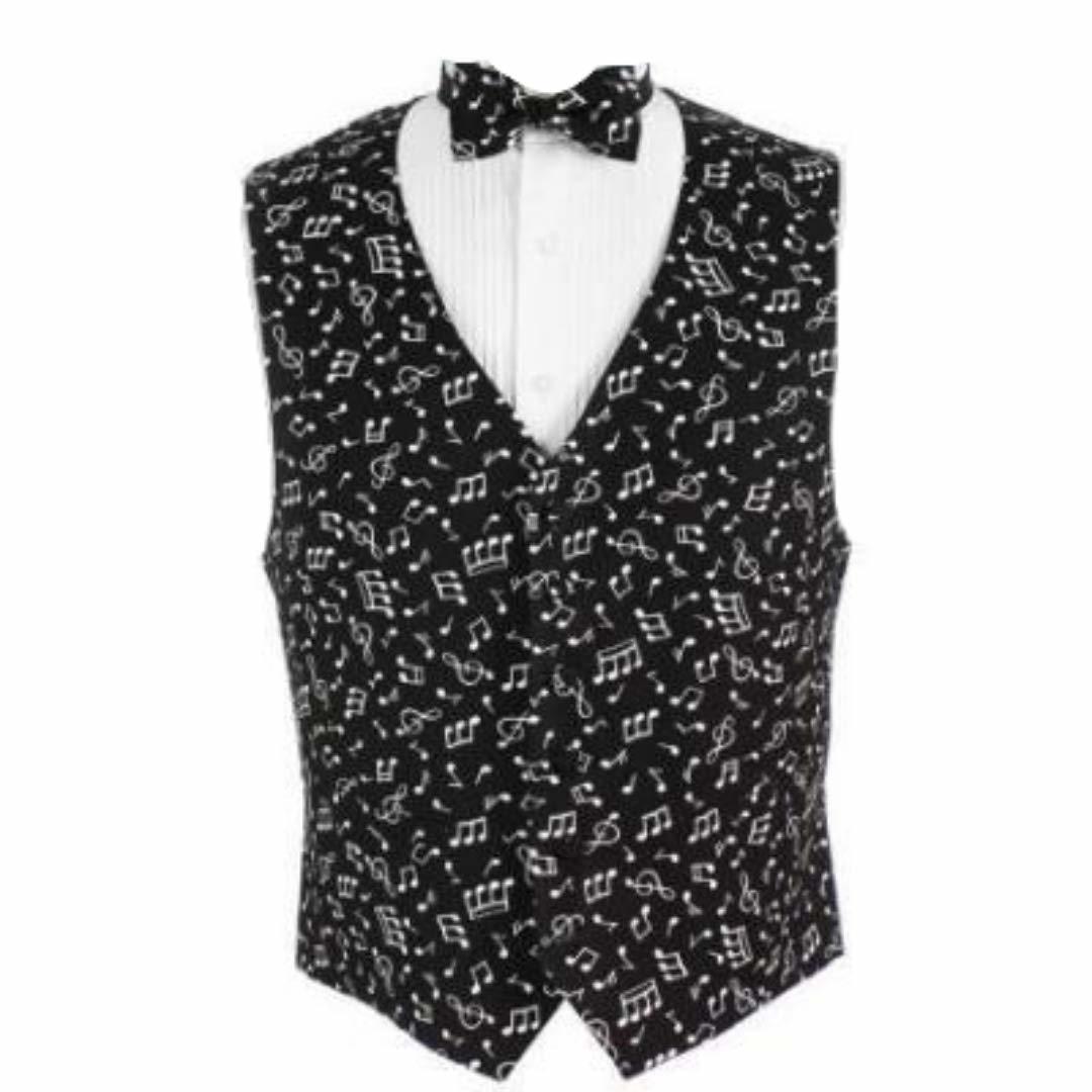 David's Formal Wear Lincoln Center Musical Notes Tuxedo Vest and Bow ...
