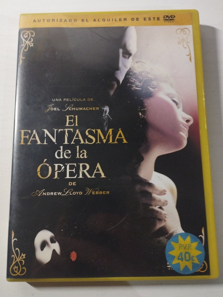 El Fantasma de la Opera Andrew Lloyd Webber - DVD Español Ingles Region ...