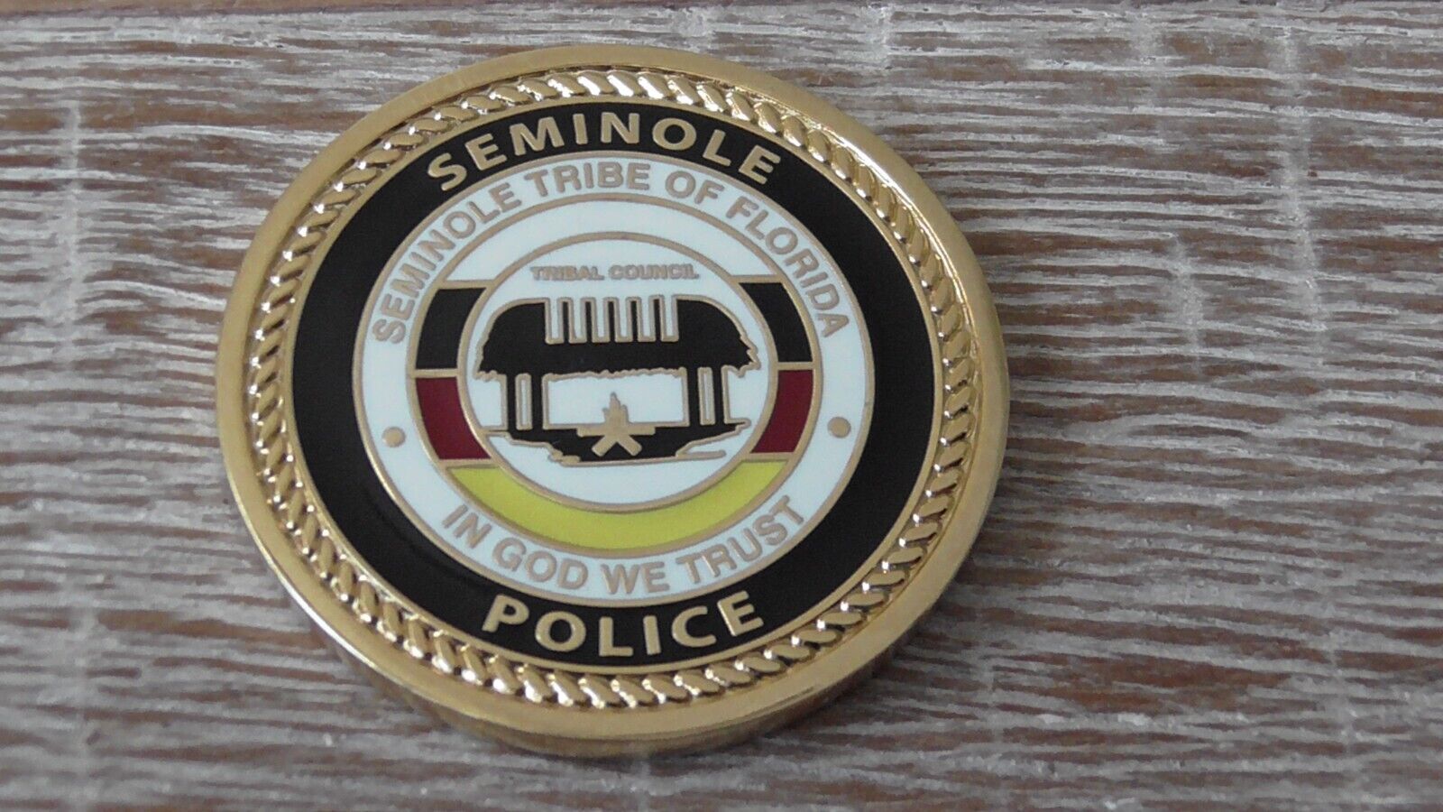 SPD Seminole Police Department Tribal Police FL EOW Challenge Coin #A48 ...