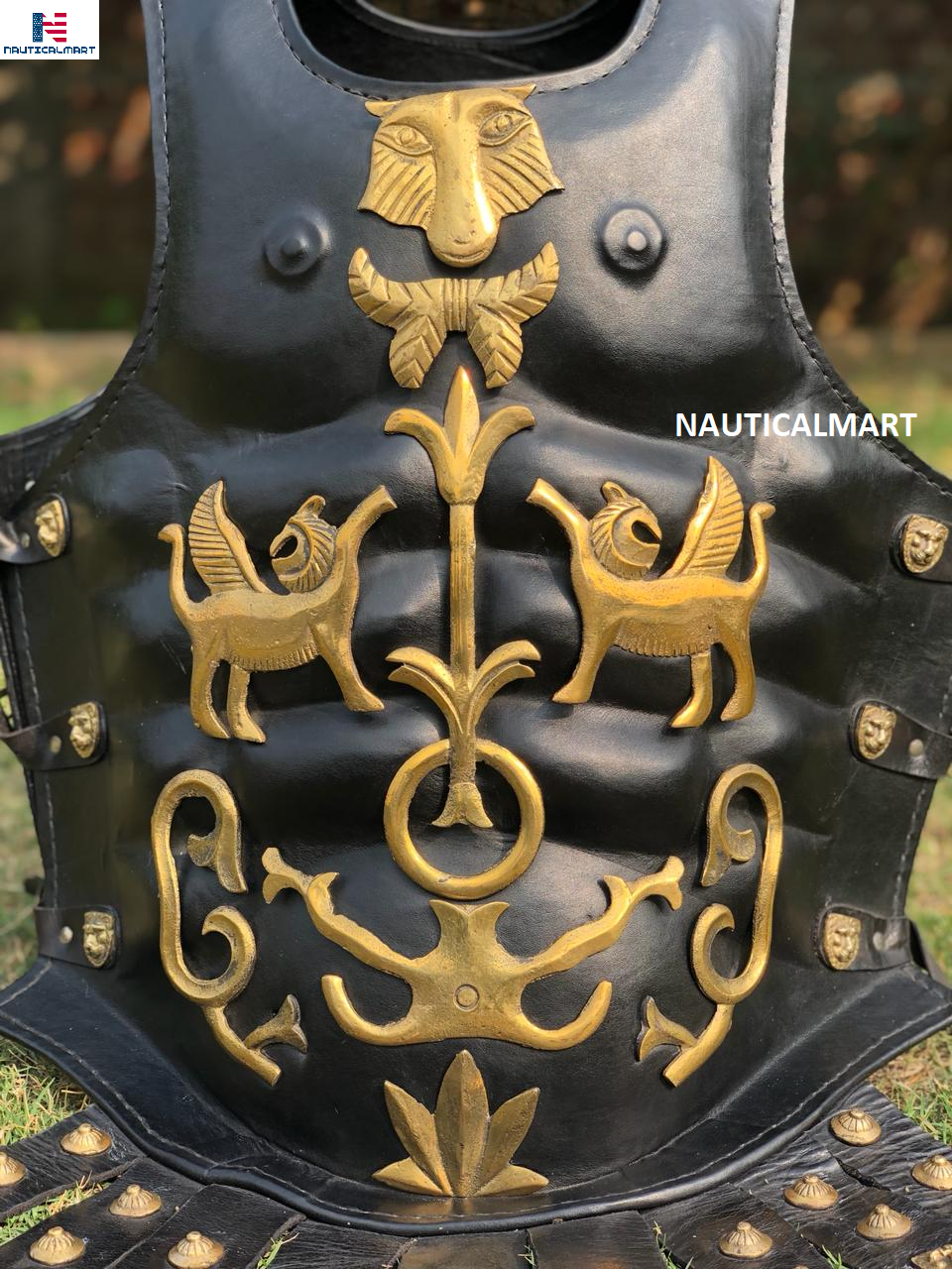 Leather Medieval Muscle Armor Collectible Wearable Roman Heavy Chest ...